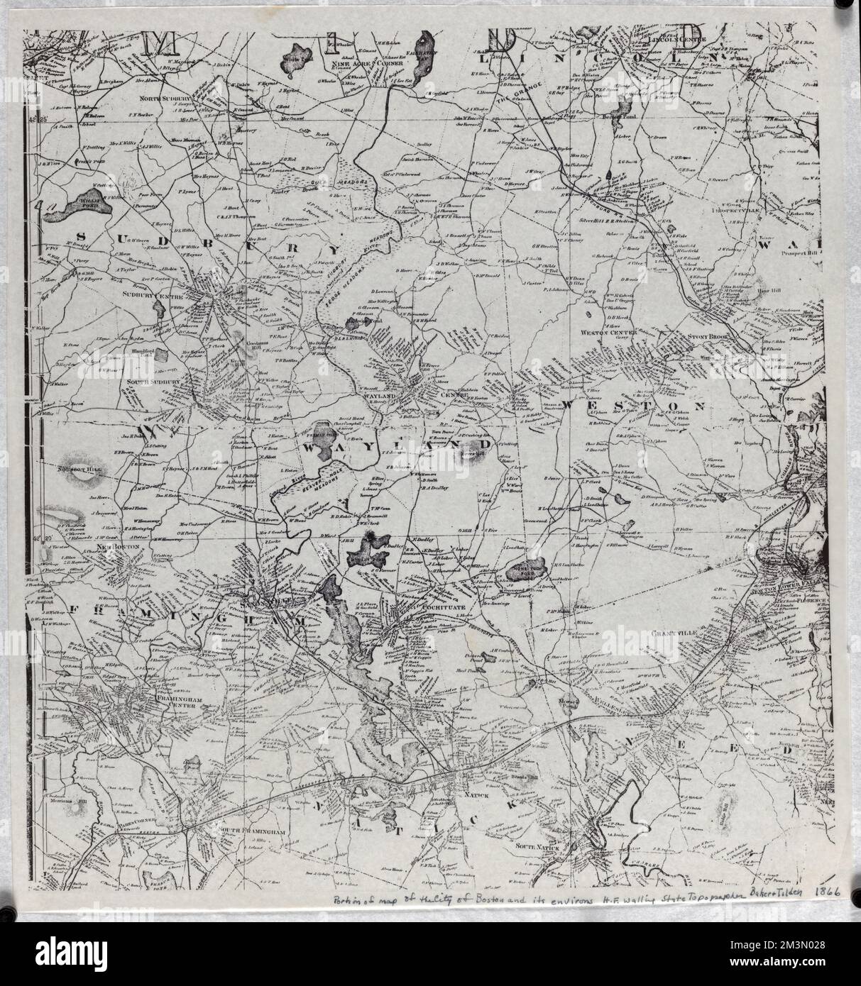 Portion of map of the city of Boston and its environs , History, Home owners, Real property ...