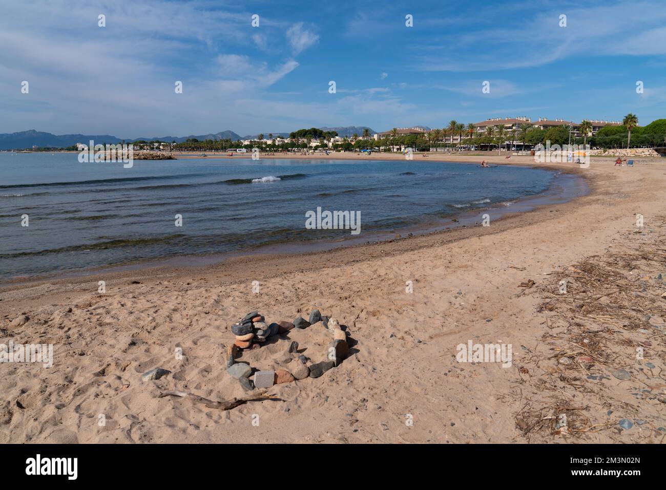 Platja de la Llosa beach Cambrils Costa Dorada Catalonia Spain one of ...