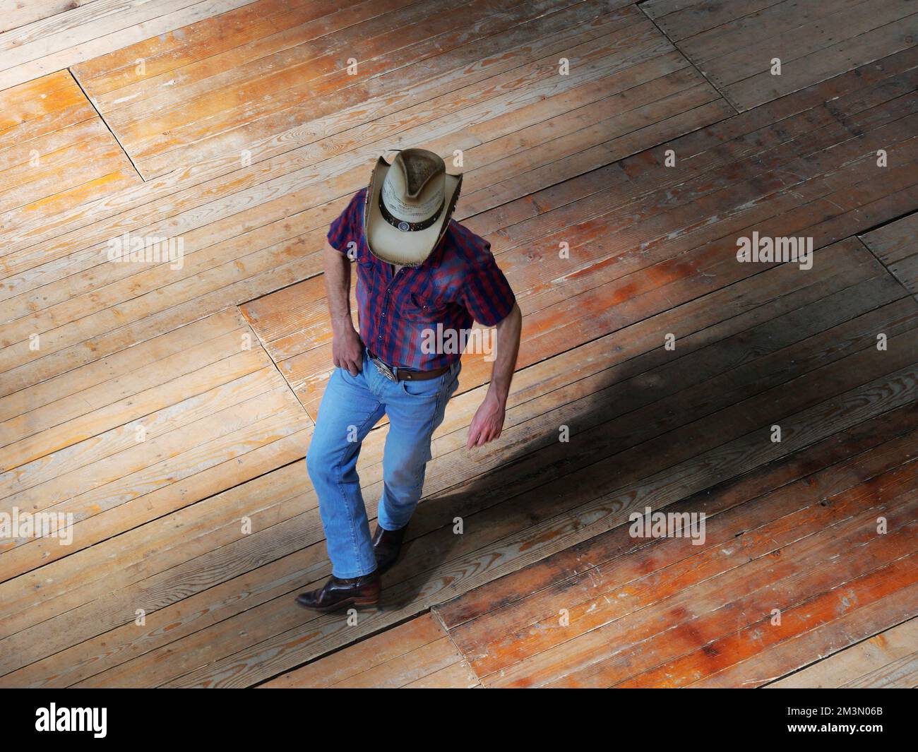 A top view of a traditional western folk dancing under the music Stock ...