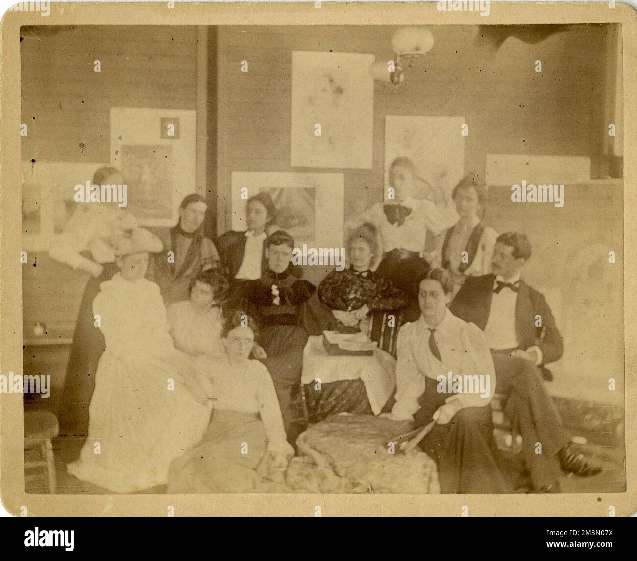 Portrait , Teachers, Students, Massachusetts Normal Art School Stock ...