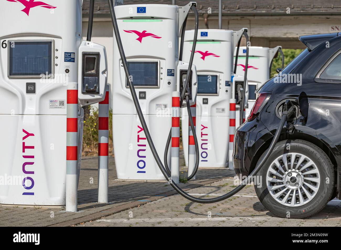 Ionity charging stations at the Reinhardshain Nord rest area on ...