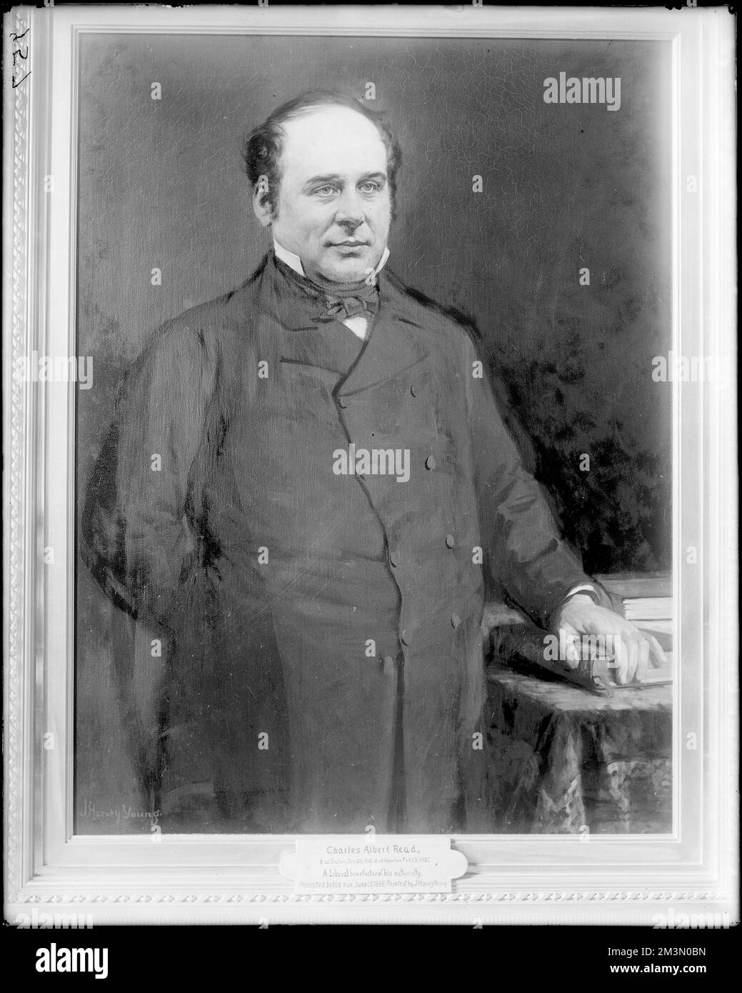 Portrait, Charles Albert Read, from painting at City Hall by J. Harvey ...