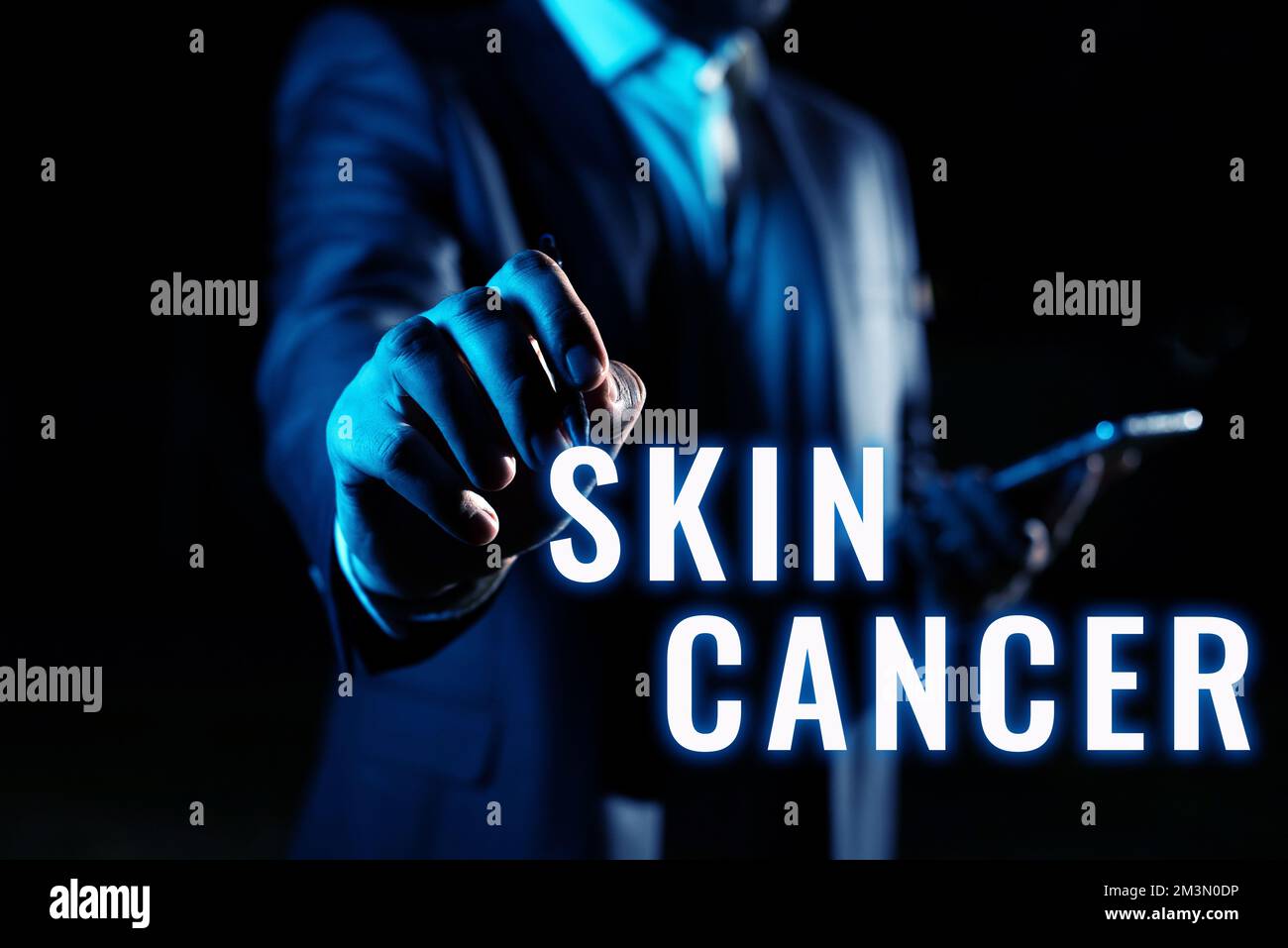 Conceptual display Skin Cancer. Internet Concept uncontrolled growth of ...
