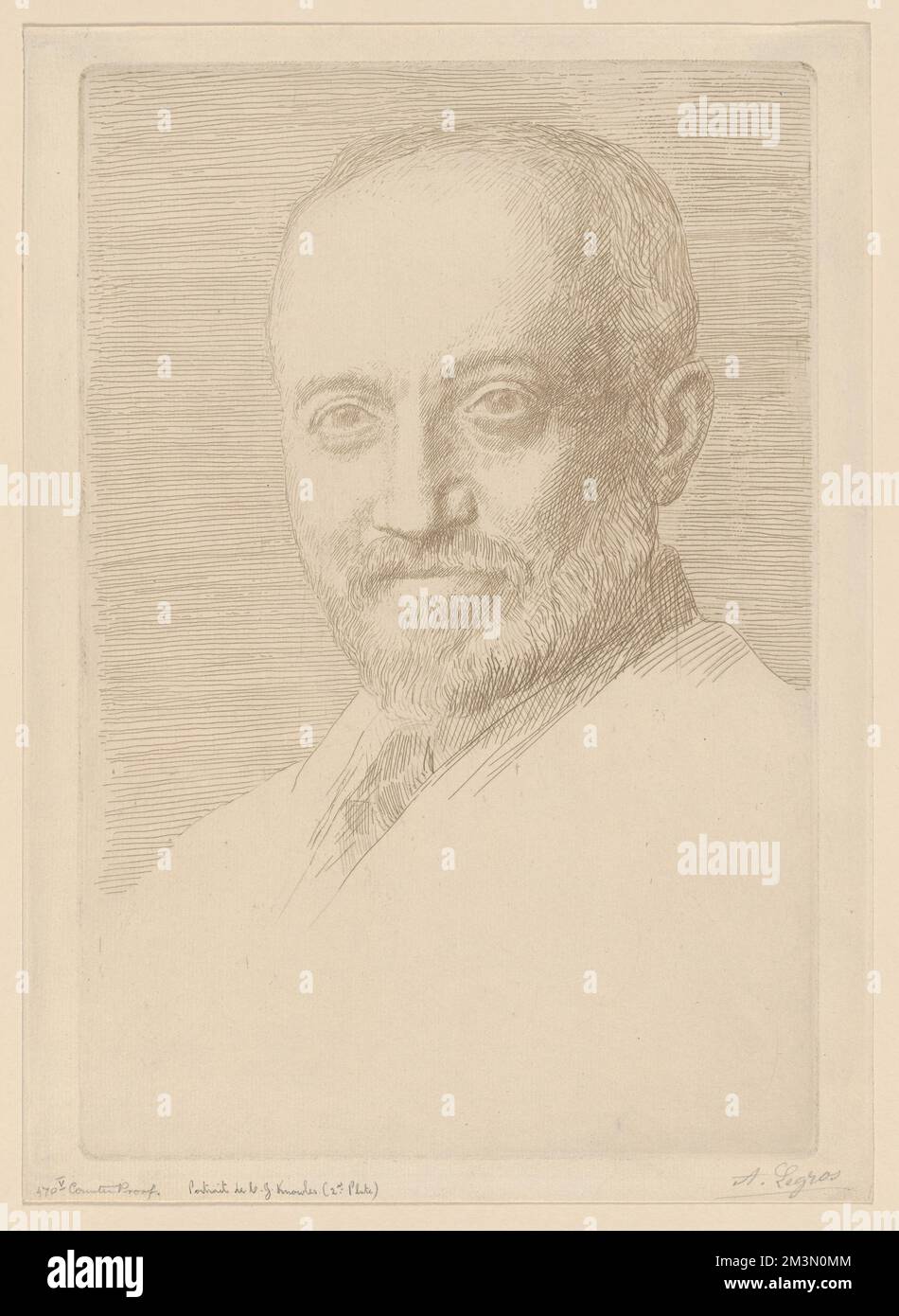 Portrait de C.J. Knowles (2nd plate) , Alphonse Legros (1837-1911 Stock ...