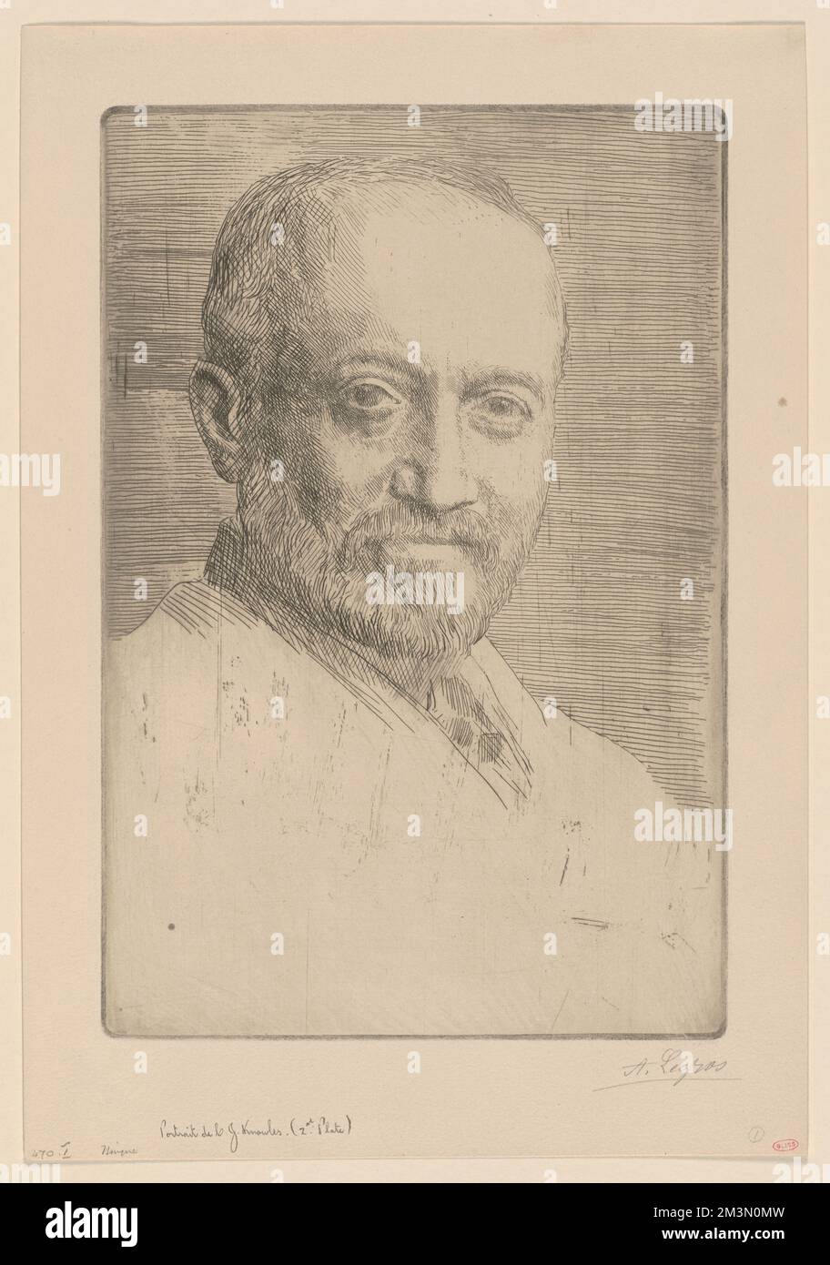 Portrait de C.J. Knowles (2nd plate) , Alphonse Legros (1837-1911 Stock ...