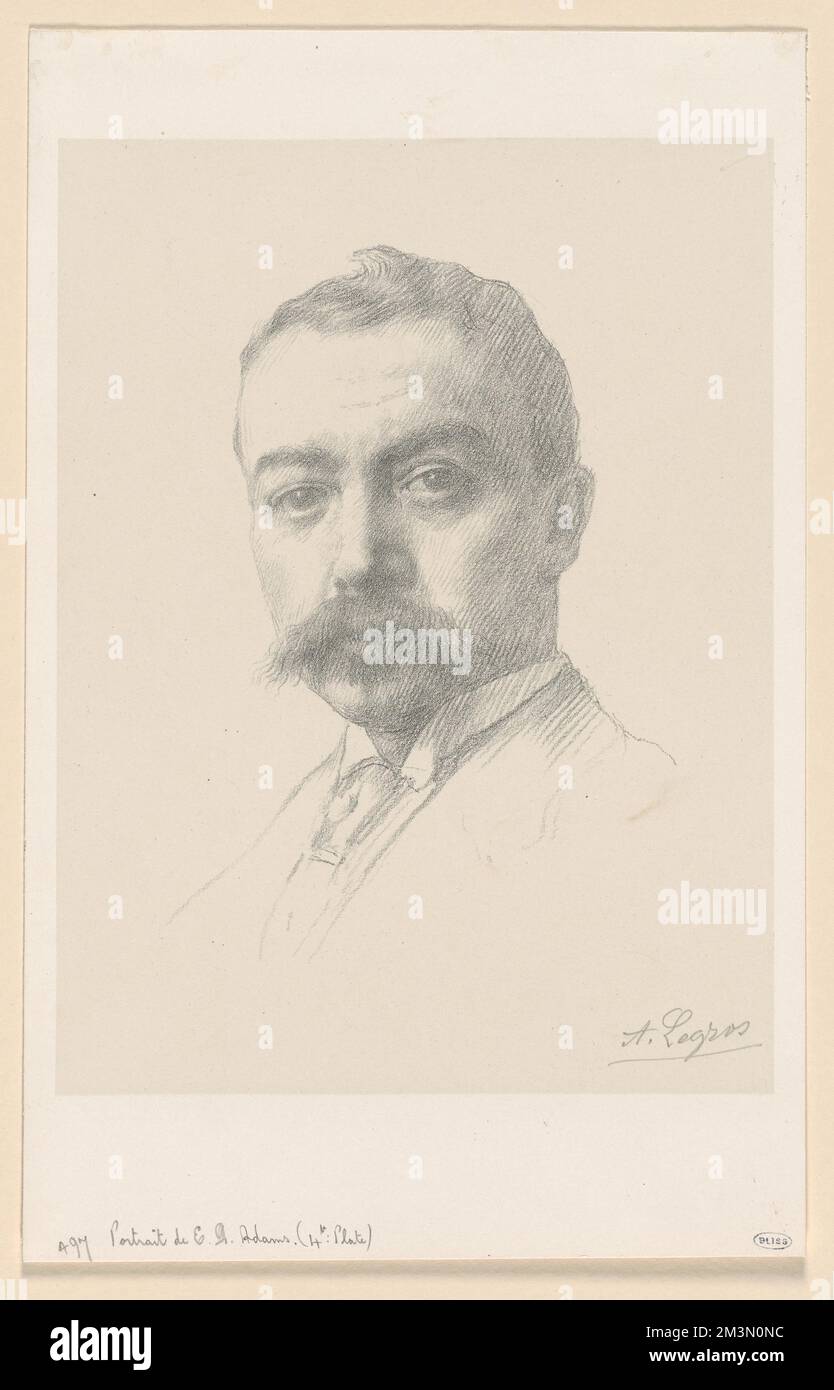Portrait de E. D. Adams, Esq. (4th plate) (Litho) , Alphonse Legros ...