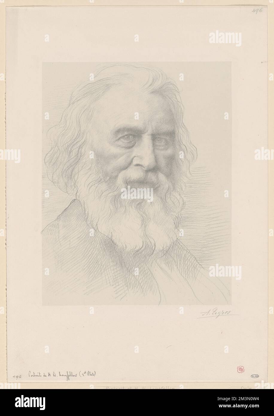 Portrait de henry wadsworth longfellow hi-res stock photography and ...