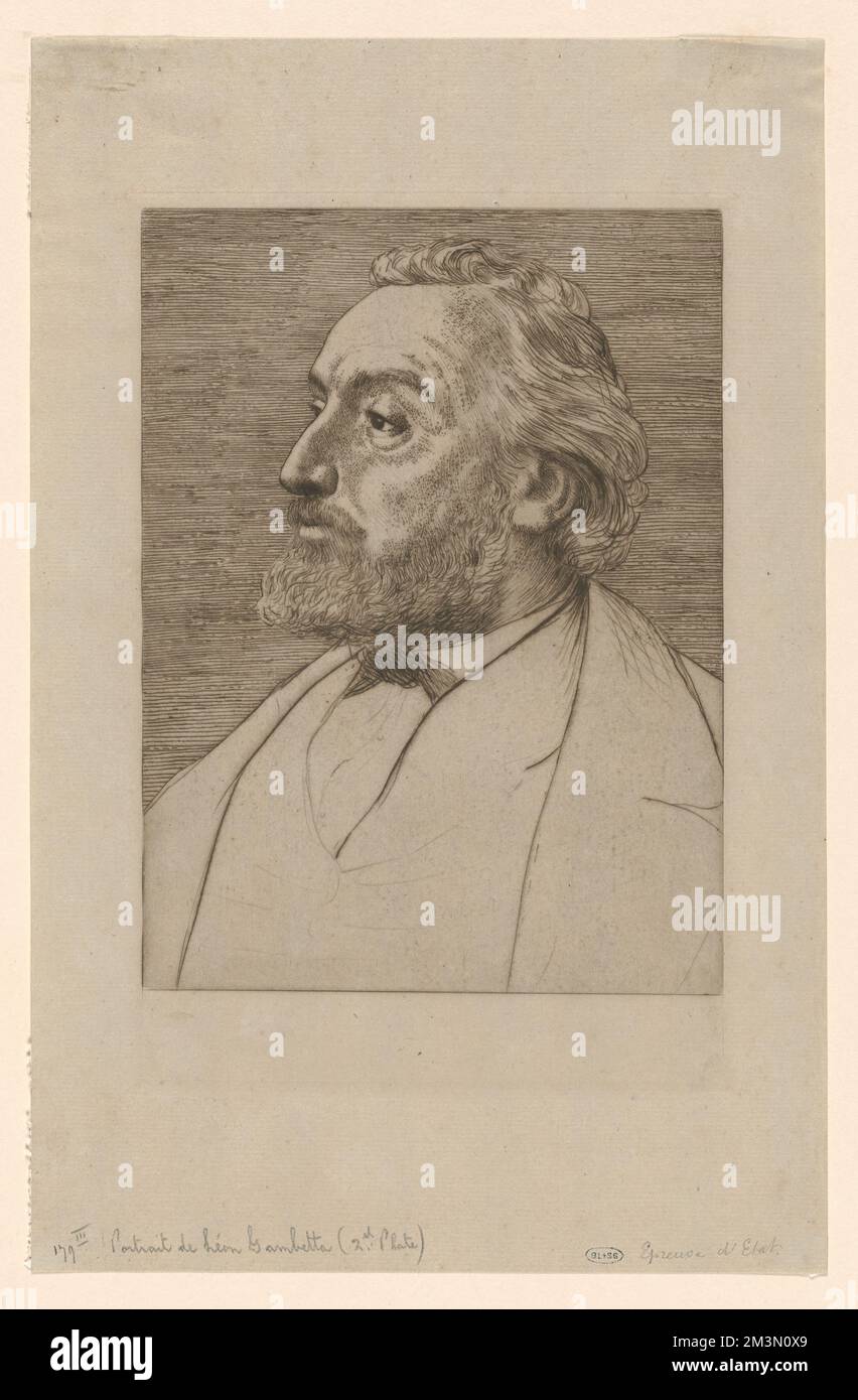 Portrait de Léon Gambetta (2nd plate) , Politicians, Gambetta, Léon ...