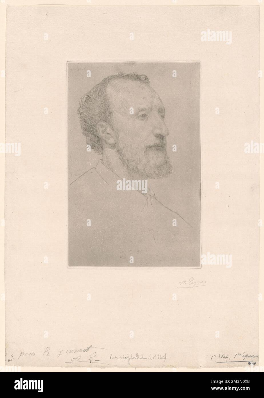 Portrait de Jules Dalou (2nd plate) , Sculptors, Dalou, Jules, 1838 ...