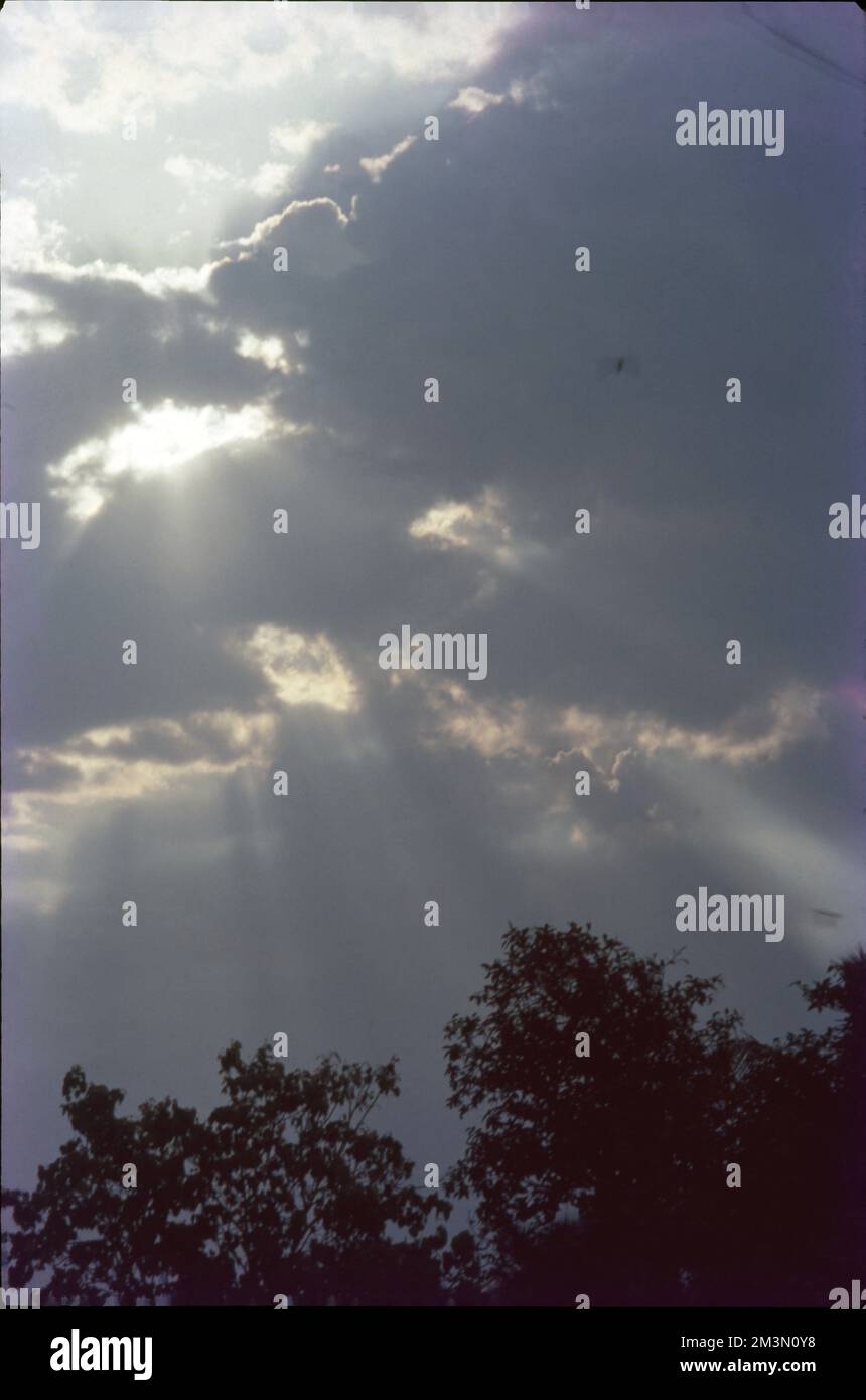 “the scattered light that filters through when sunlight shines through ...