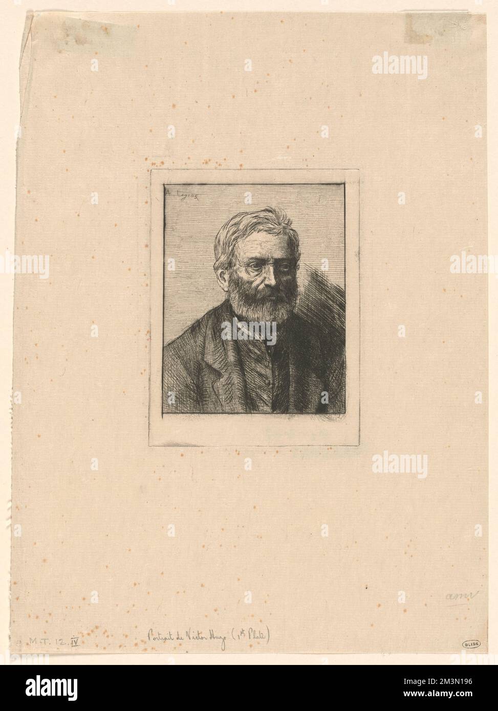 Portrait de Victor Hugo (1st plate) , Authors, Hugo, Victor, 1802-1885 ...