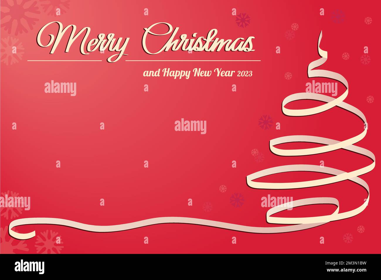 Christmas red background with stylized Christmas tree and lettering ...