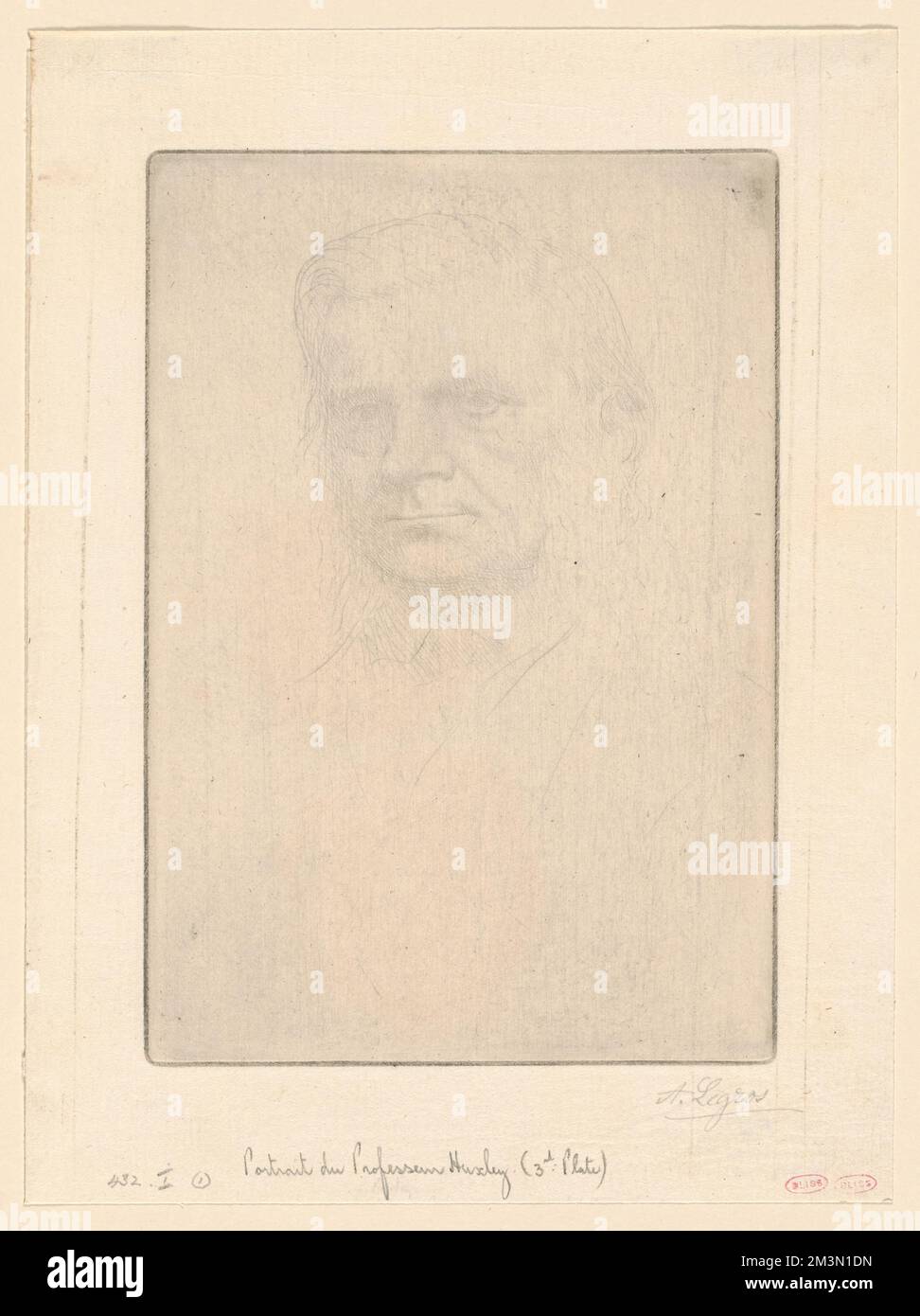 Portrait du Professeur Huxley (3rd plate) , Biologists, Huxley, Thomas ...