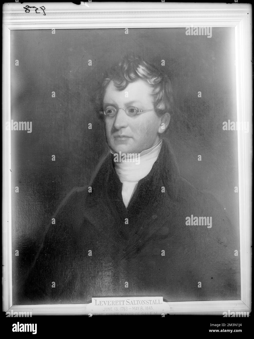 Portrait, Leverett Saltonstall, 1783-1845, from painting at City Hall ...