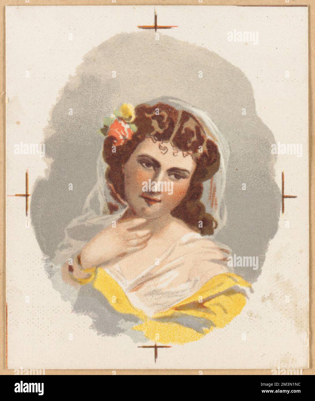 Portrait of a woman ,. Louis Prang & Company Collection Stock Photo - Alamy