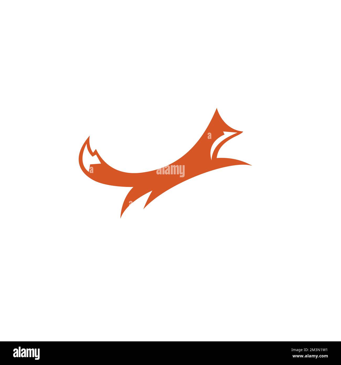Fox Jump vector Illustration. Fox Logo Simple Stock Vector Image & Art ...