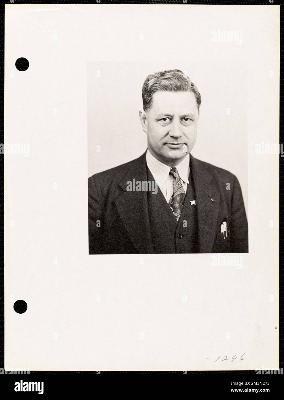 Portrait of man ,. Records of U.S. Army Operational Stock Photo - Alamy