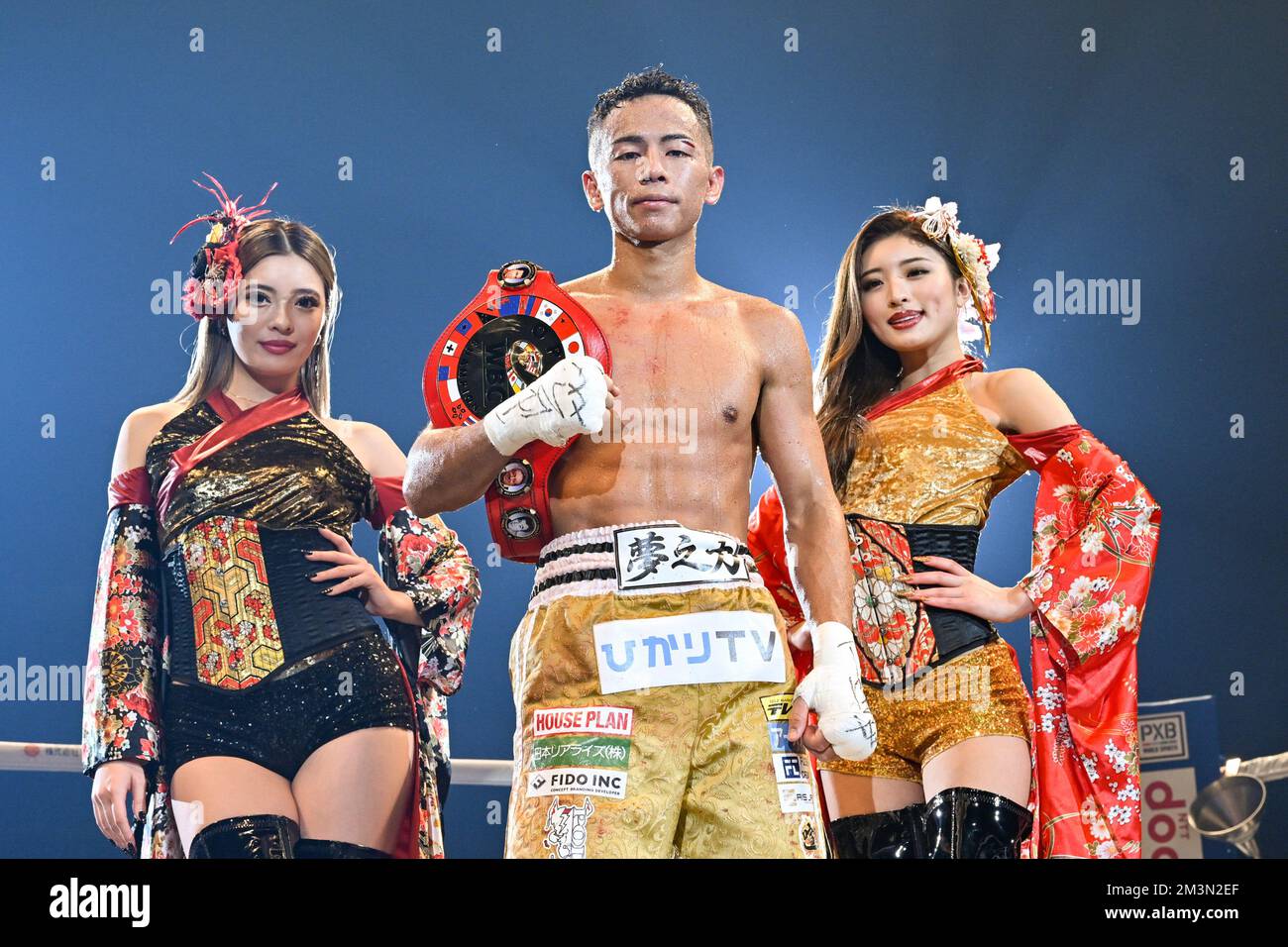 Tokyo, Japan. 13th Dec, 2022. Champion Yoshiki Takei won the OPBF Super bantamweight boxing ...