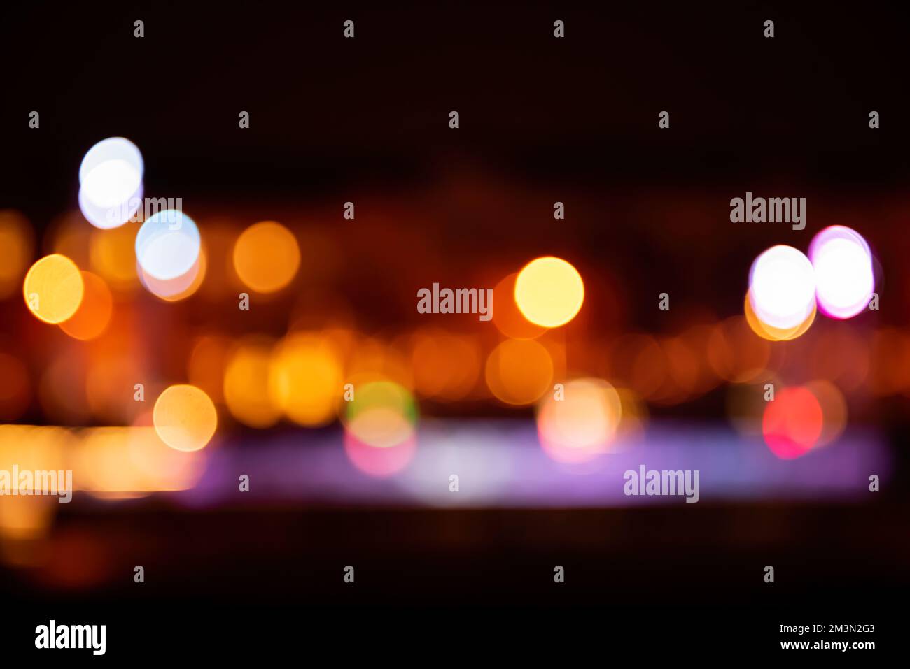 Blurred golden garland city hi-res stock photography and images - Alamy