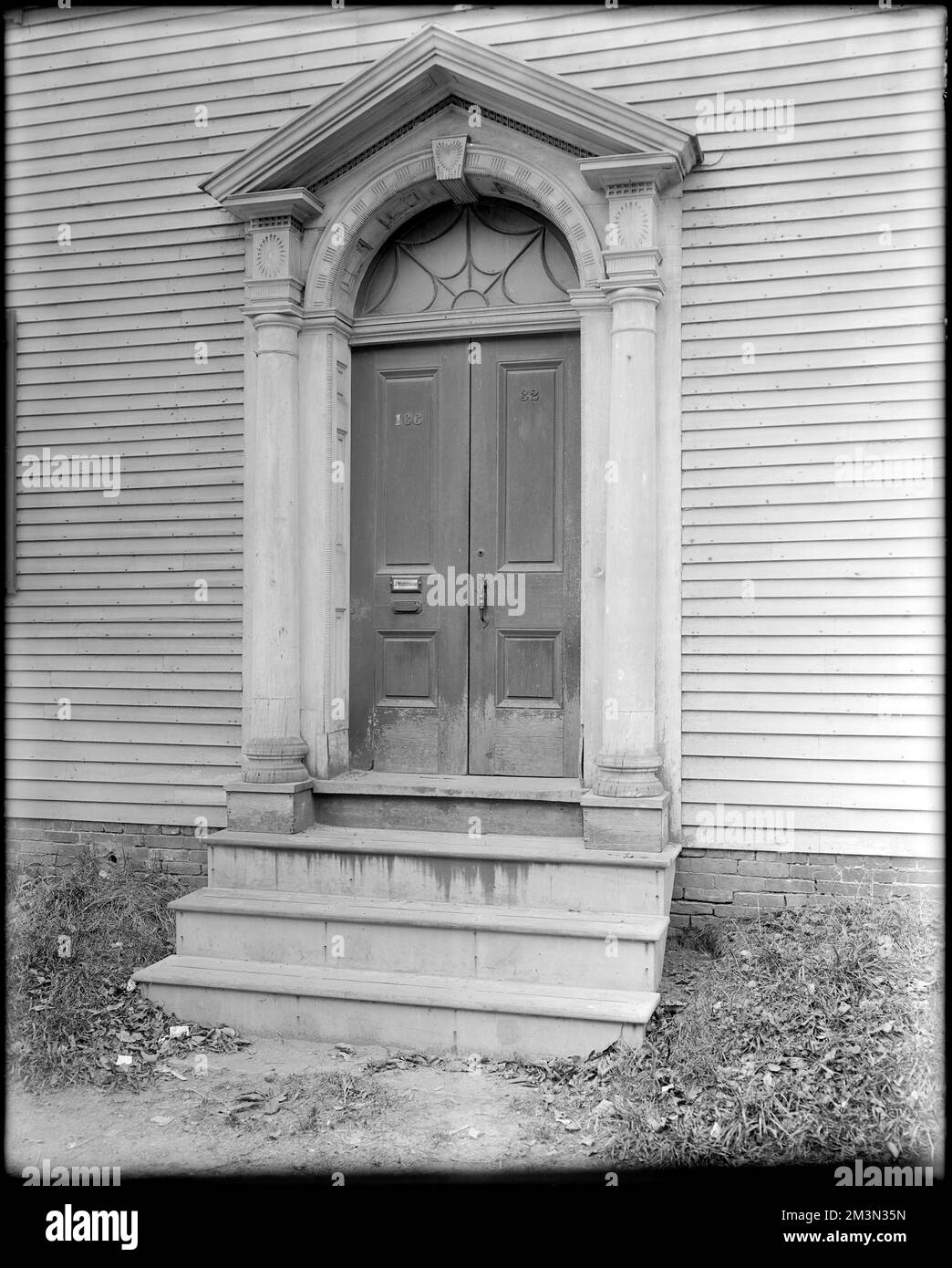Portsmouth, New Hampshire, 166 Marcy Street, exterior detail, door ...