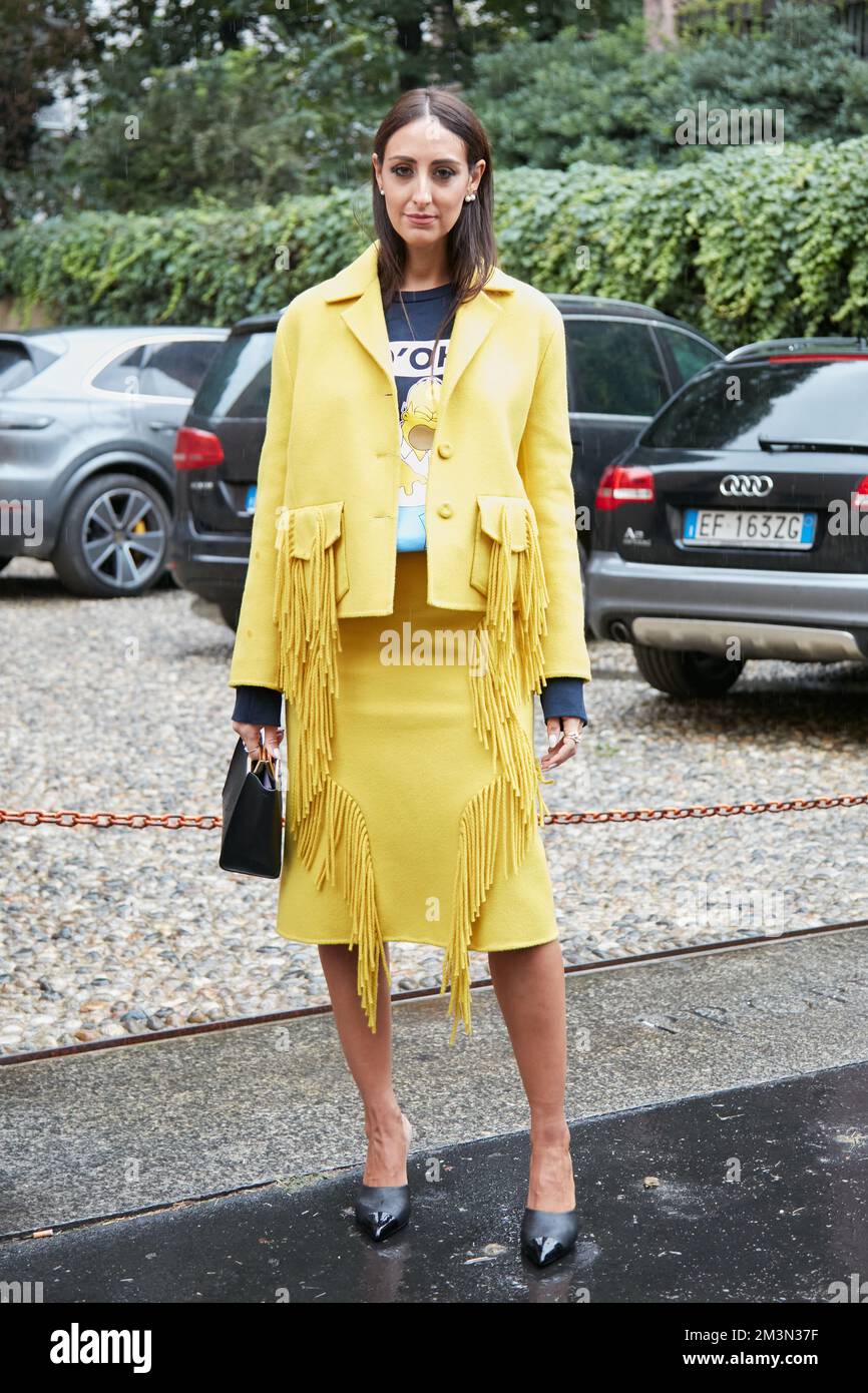 MILAN, ITALY - SEPTEMBER 24, 2022: Elisa Taviti before Ermanno Scervino ...