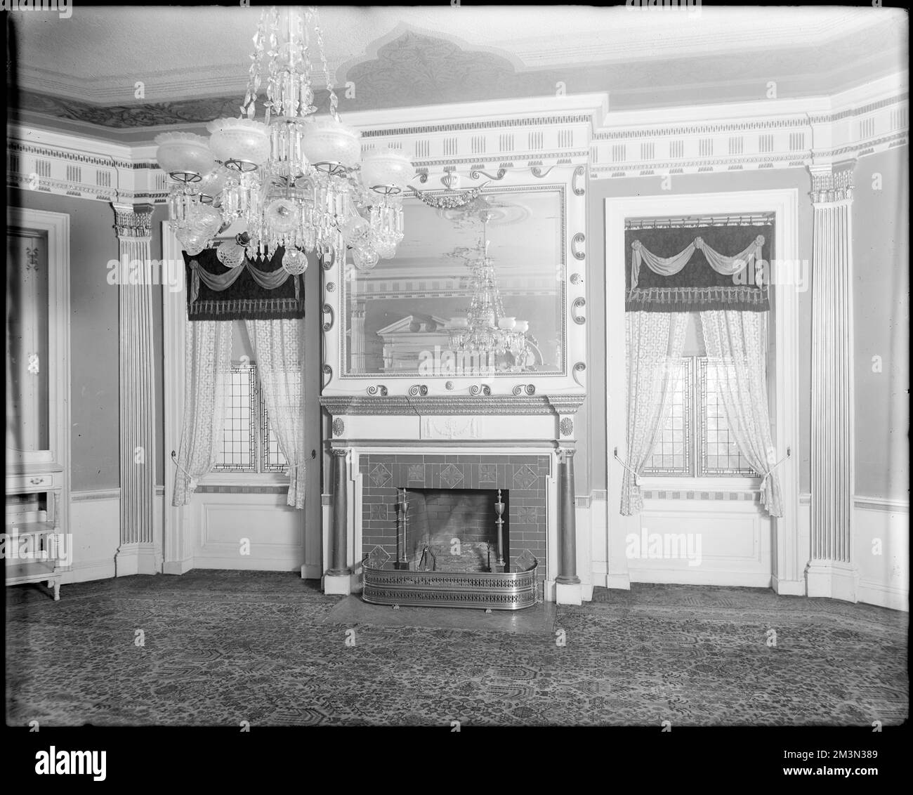 Portsmouth, New Hampshire, 401 State Street, interior detail, mantel ...