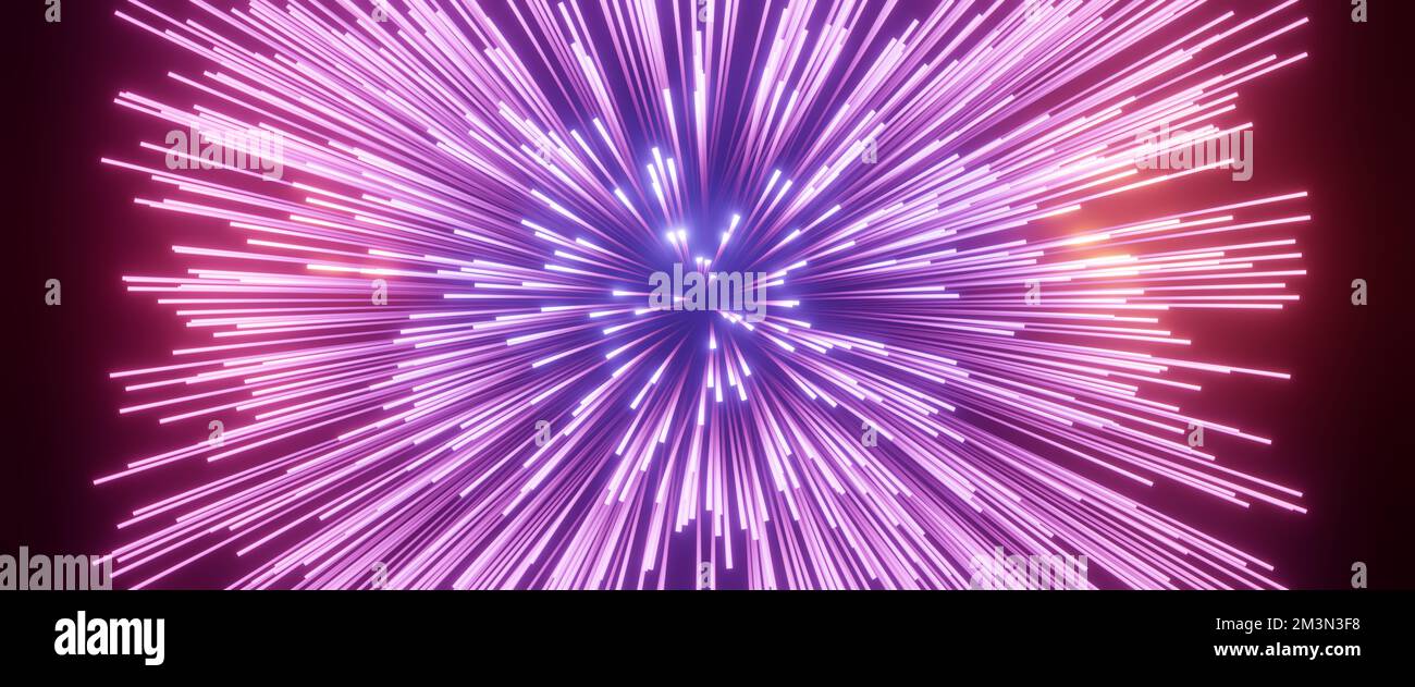Illustration of colorful pink and purple fireworks, happy new year ...