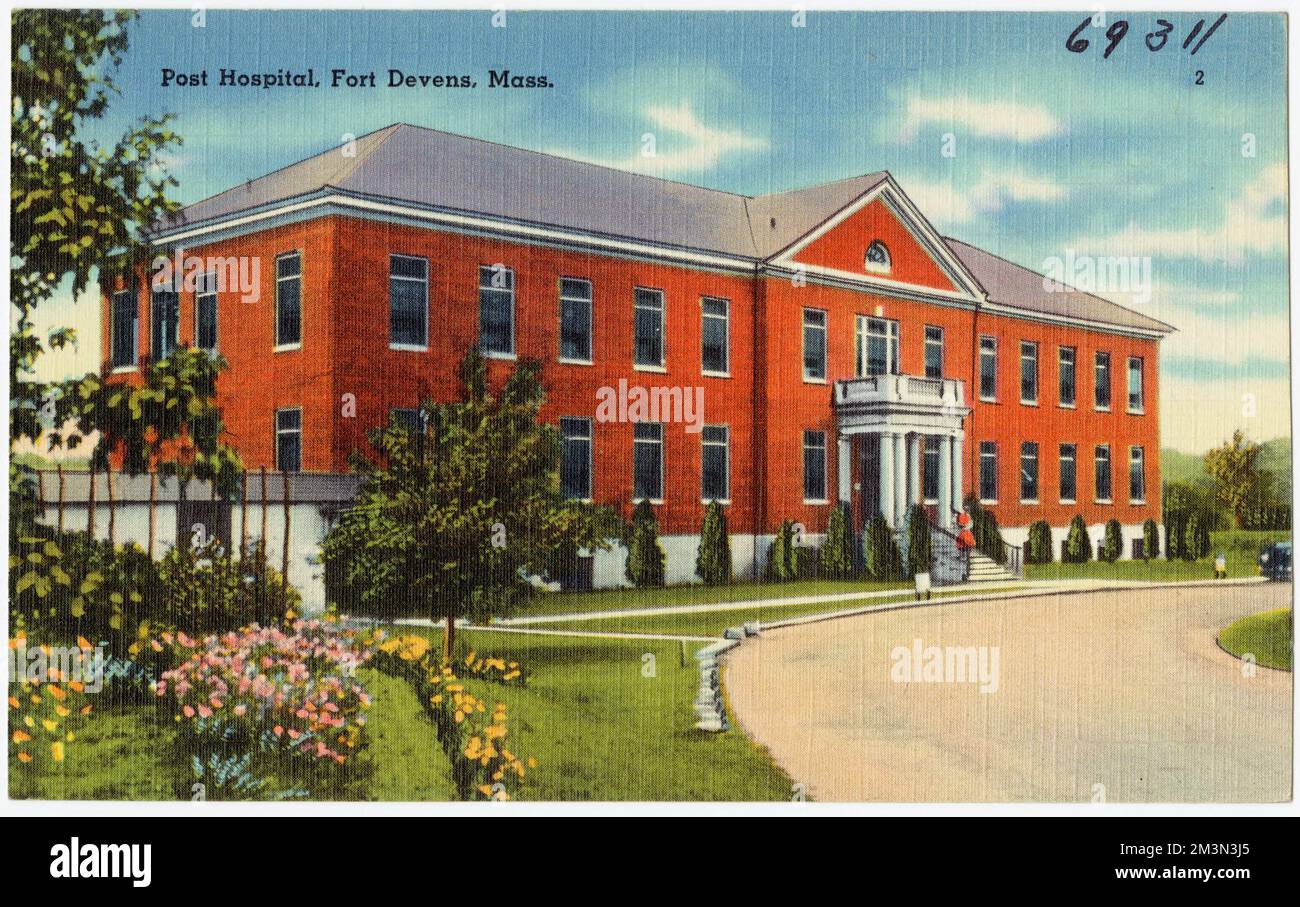 Post Hospital, Fort Devens, Mass. , Military hospitals, Tichnor ...