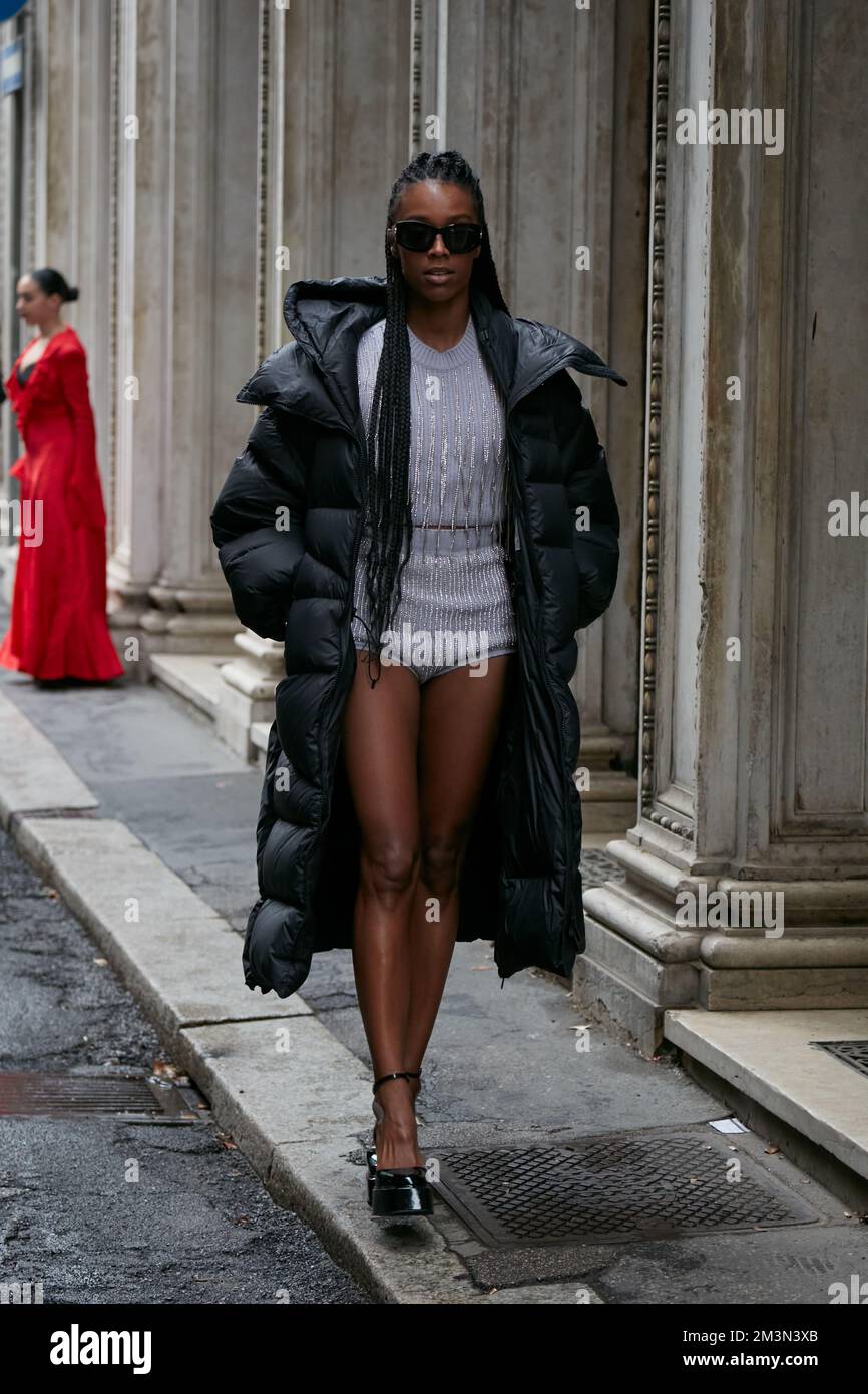 MILAN, ITALY - SEPTEMBER 24, 2022: Olivia Valin Edogamhe before ...