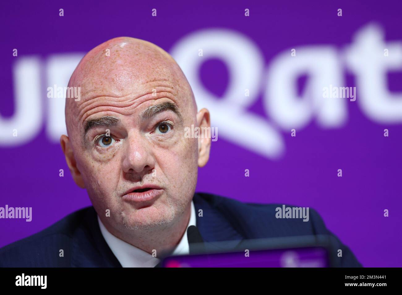 Doha, Qatar. 16th Dec, 2022. Soccer, 2022 World Cup in Qatar, Council ...