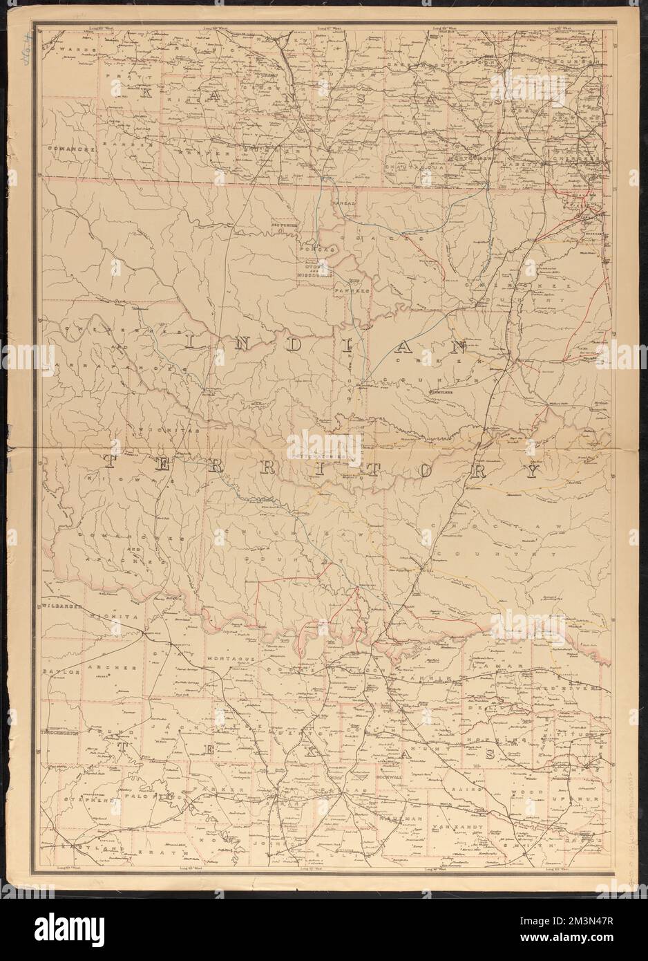 Post route map of the state of Arkansas and of the Indian Territory ...