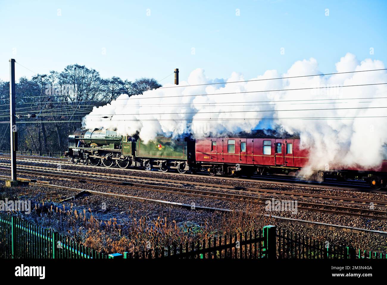 Royal scot steam locomotive no 46115 scots guardsman hi-res stock ...