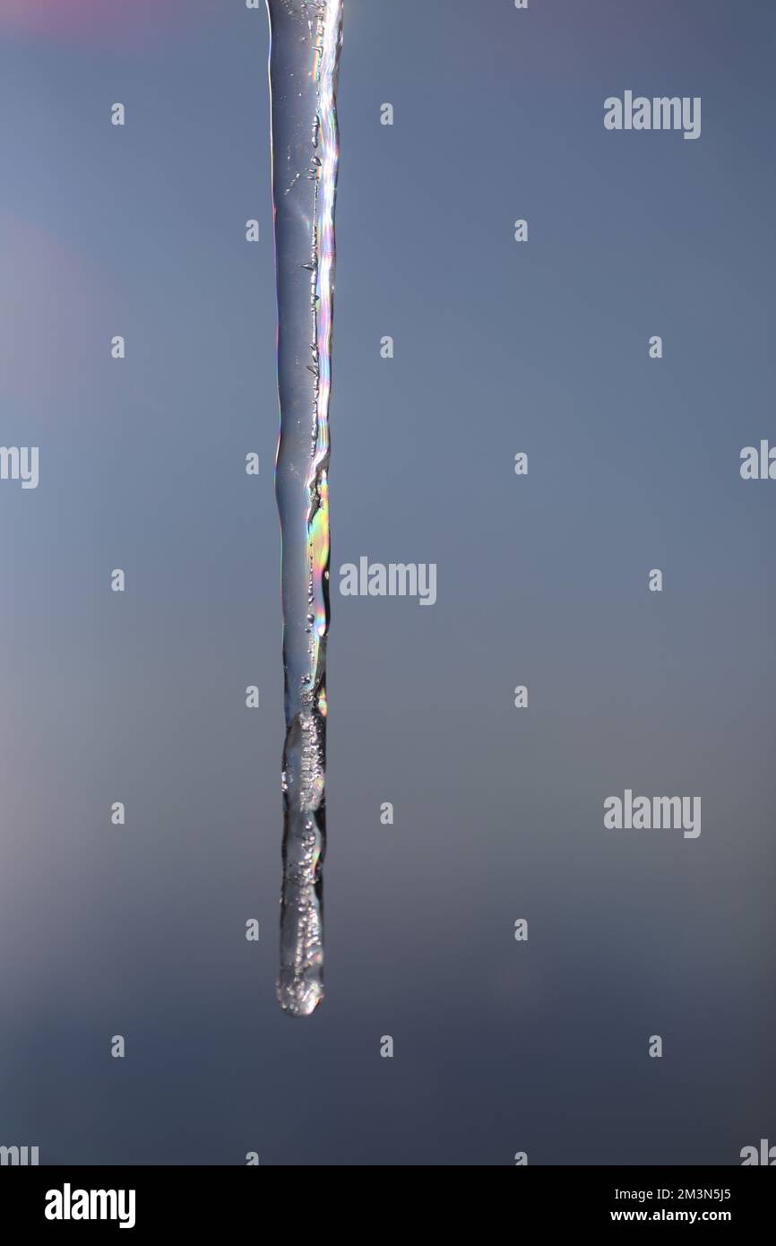icicles are melting in colorful light Stock Photo - Alamy