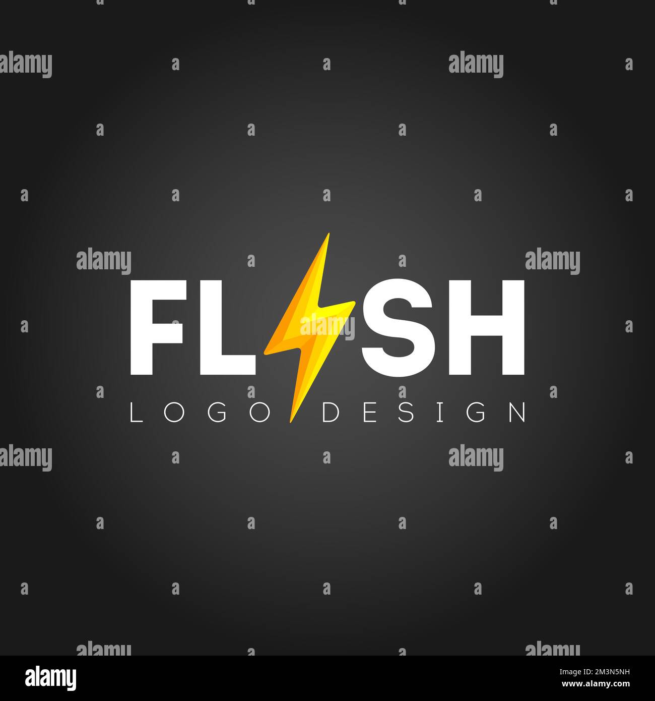 Flash logo design with lightning symbol. Abstract gold speed ...