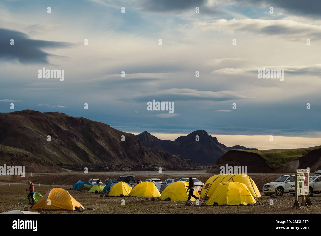 Tent camping landscape photo Stock Photo - Alamy