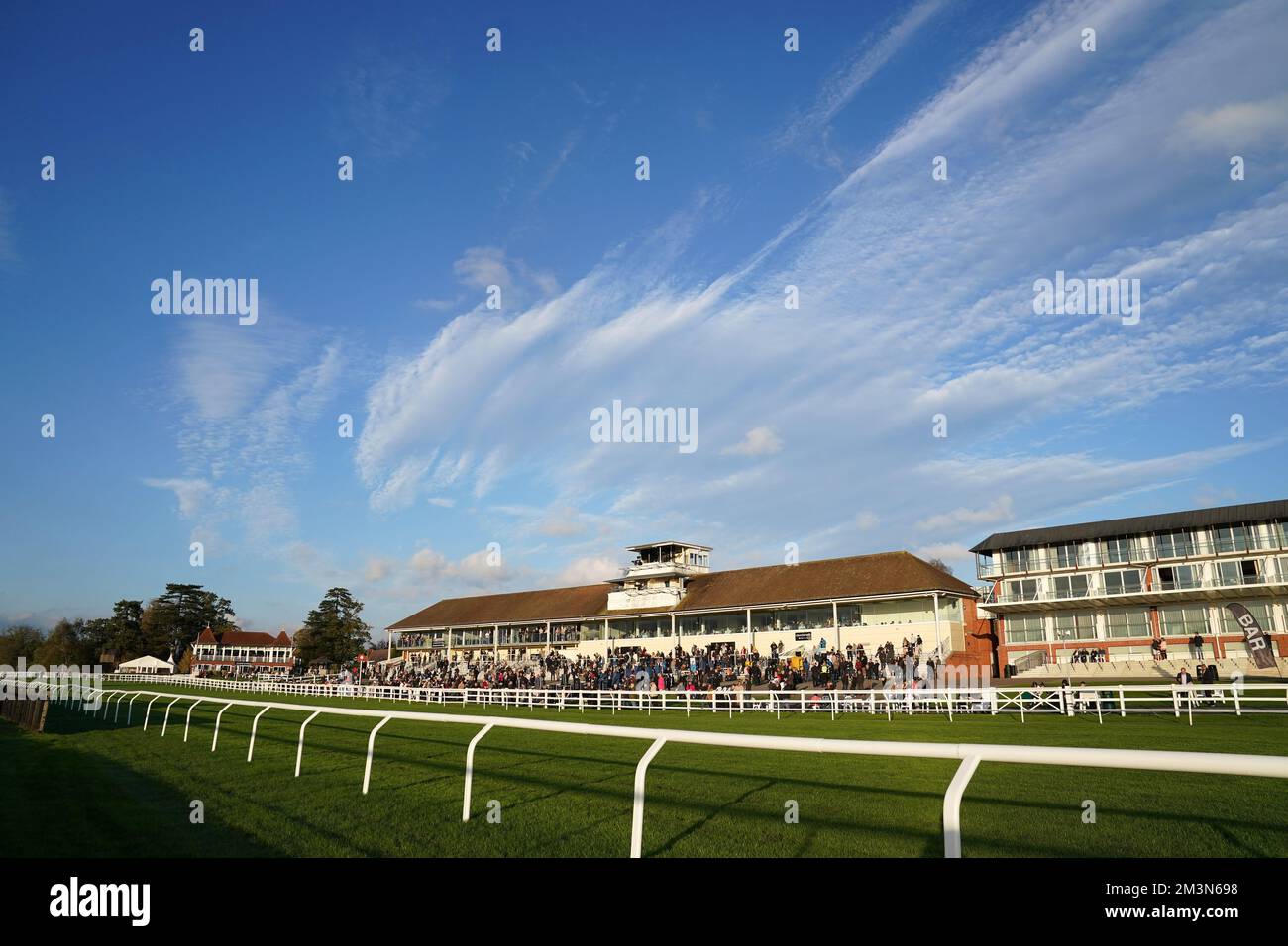File photo dated 28-10-2021 of the main stand at Lingfield Park ...