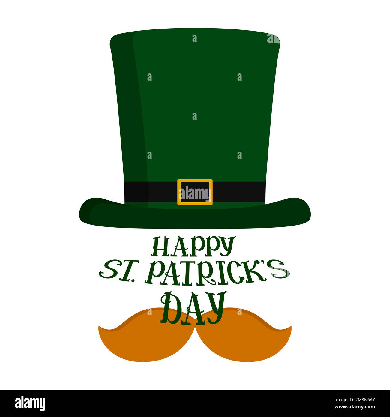 HAPPY ST PATRICKS DAY greeting card. Vector illustration Stock Vector ...