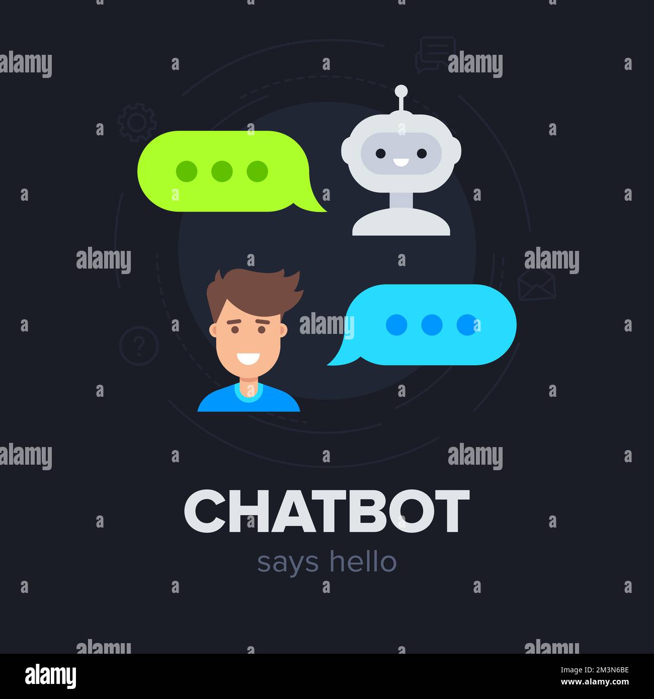 Bots network Stock Vector Images - Alamy