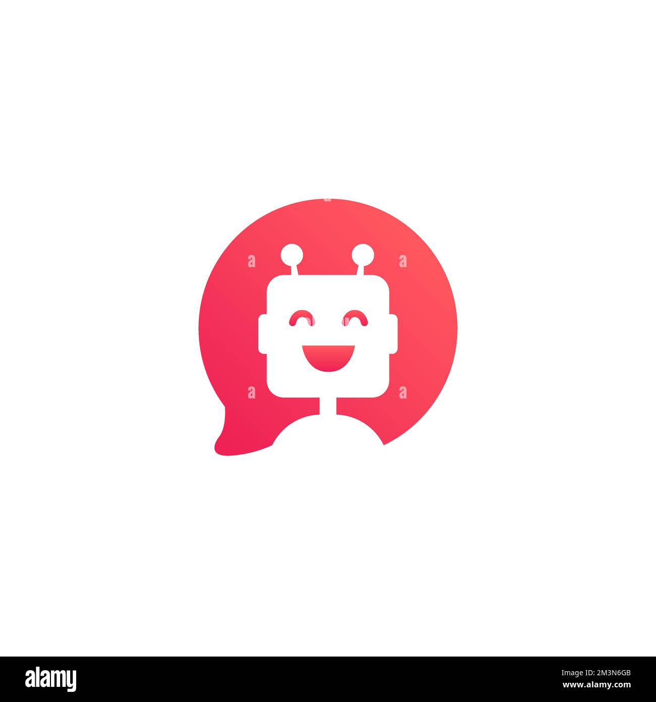 Smiling robot in service Stock Vector Images - Alamy