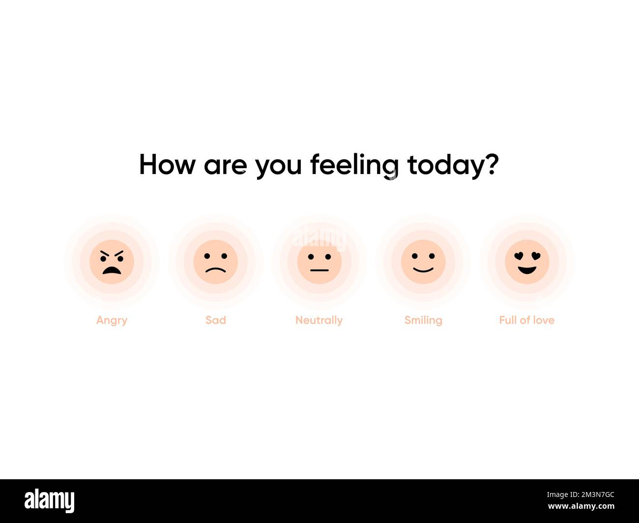 Emotion feedback icons. Daily emotion dairy app vector element. Check ...