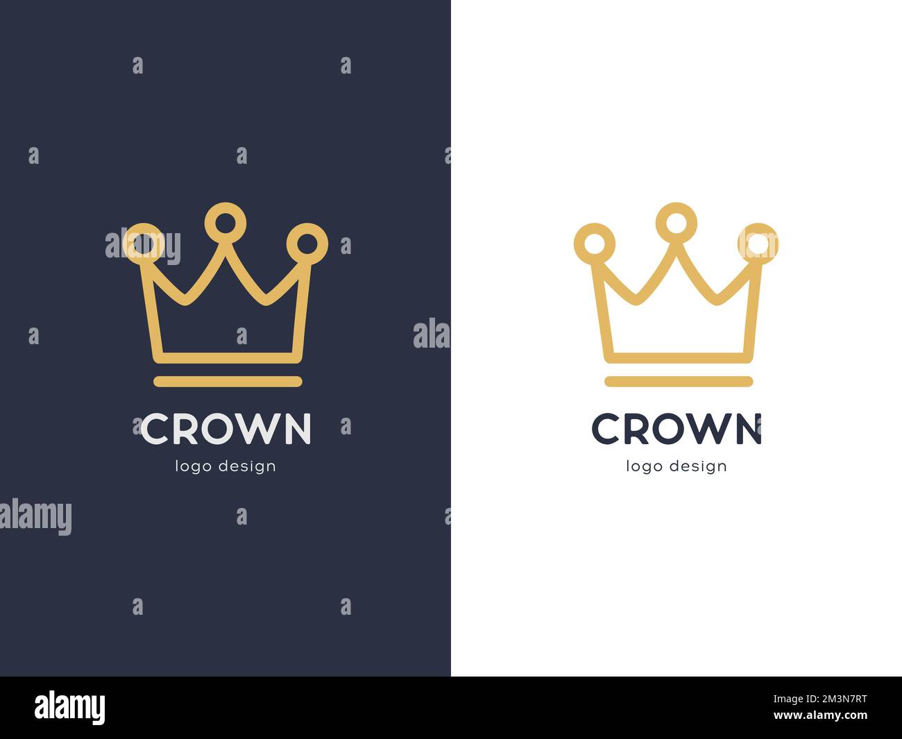 Crown line vector logo design. Royal king linear symbol concept ...