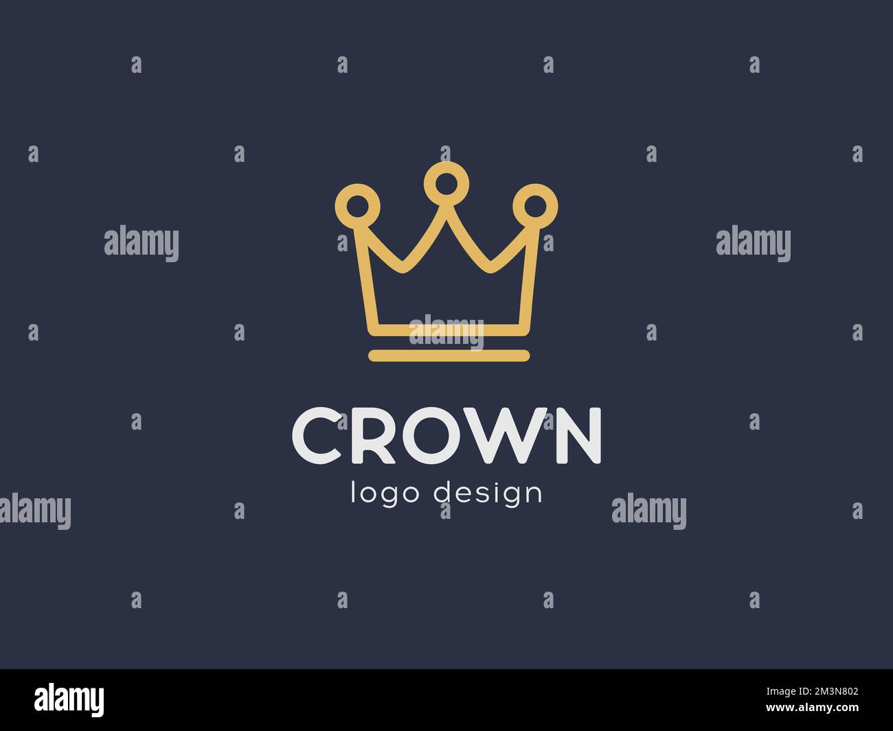 Crown line vector logo design. Royal king linear symbol concept ...