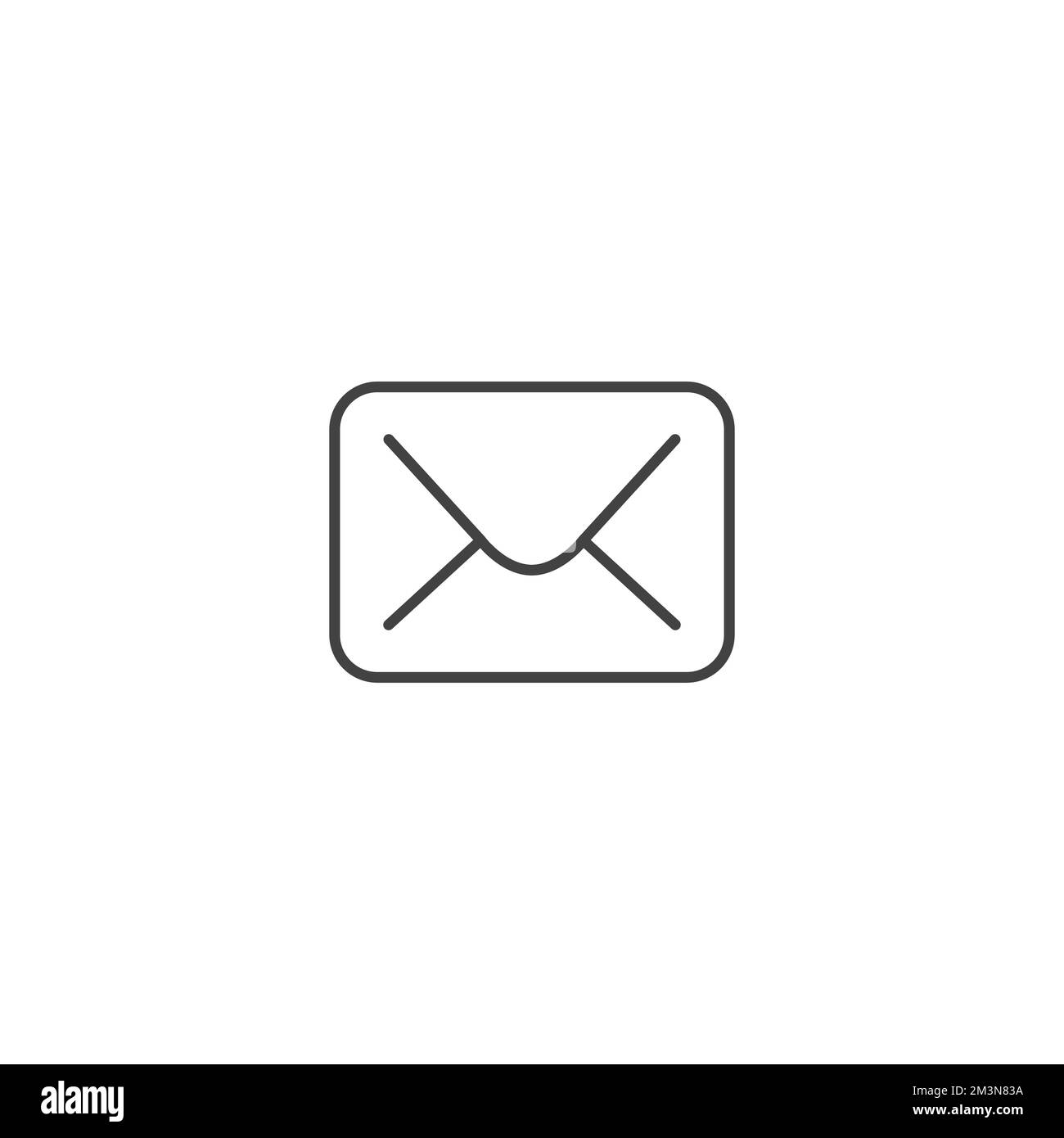 Mail line icon. Email address sign for business card or web design ...
