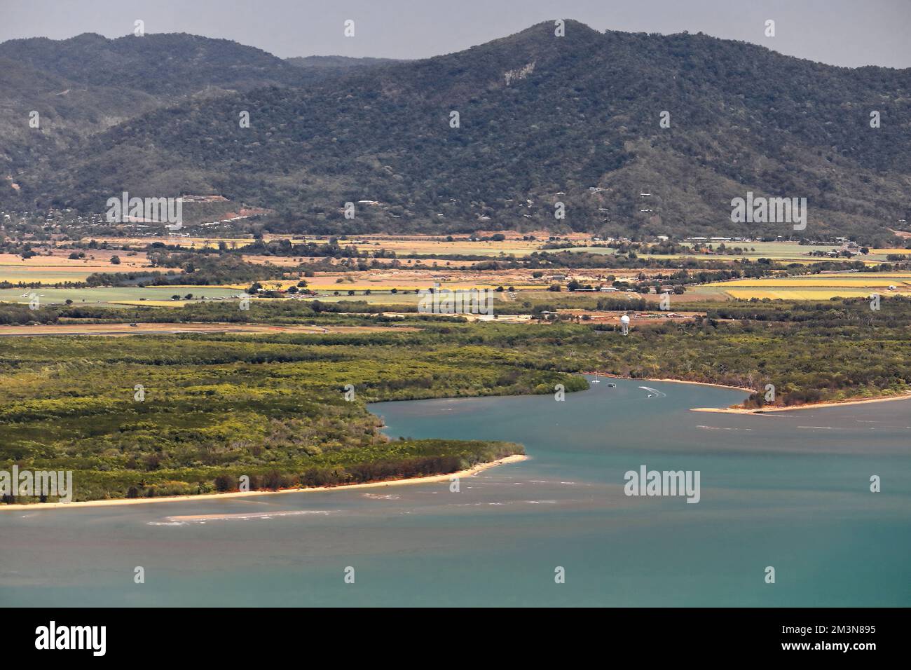 345 Mouth of Barron River flowing into Trinity Bay through its main ...