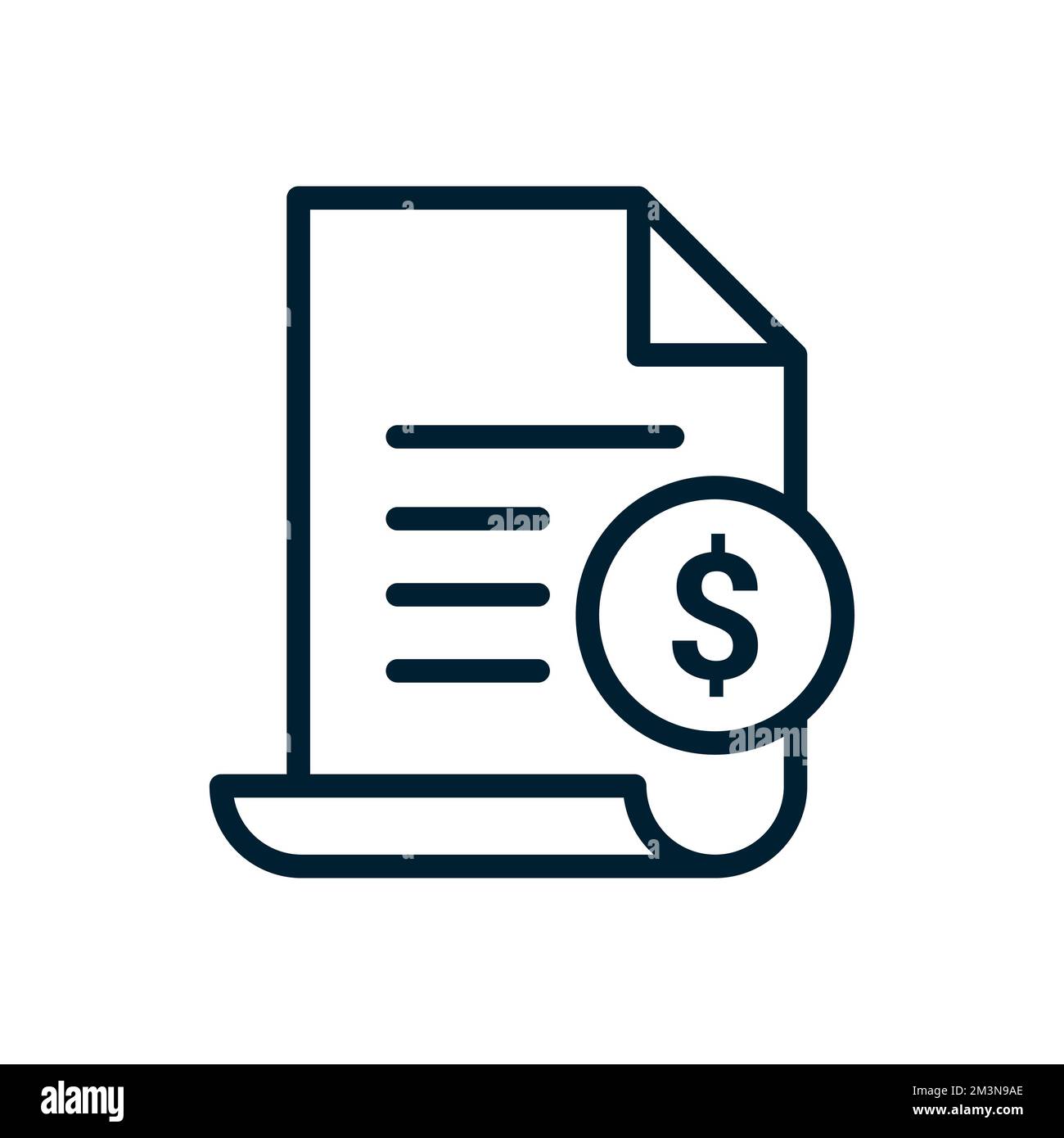 Invoice line icon. Payment and bill invoice. Order symbol concept. Tax ...