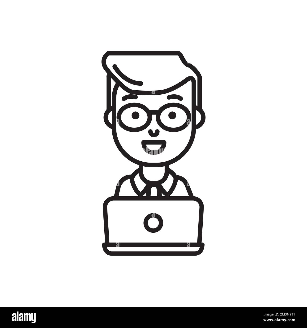 Man glasses icon male avatar hi-res stock photography and images - Alamy