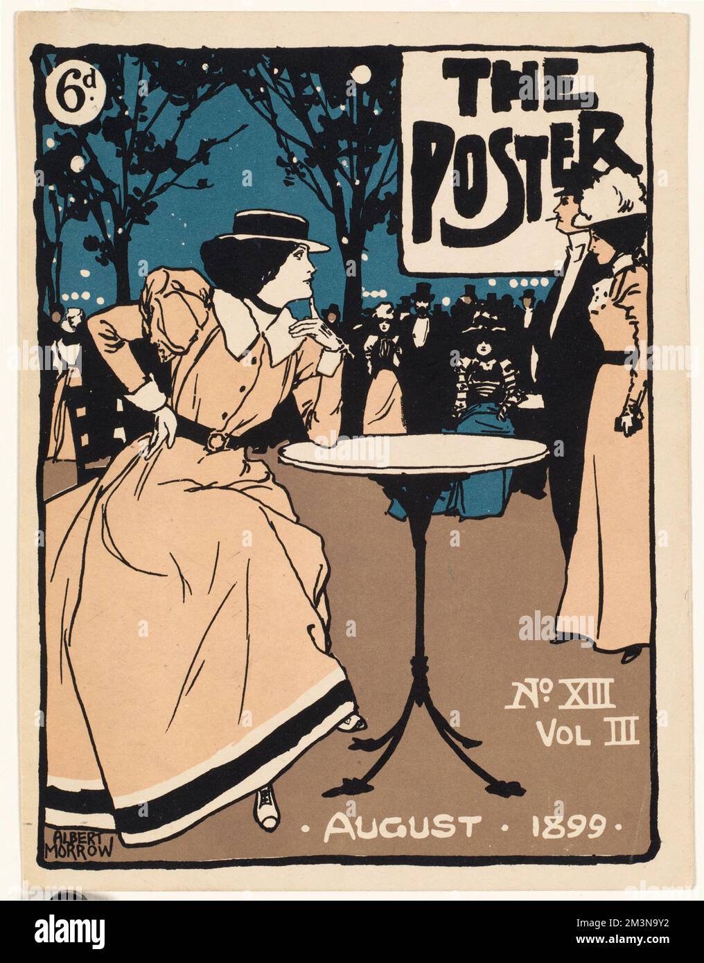 The poster, August 1899 , Periodicals Stock Photo - Alamy
