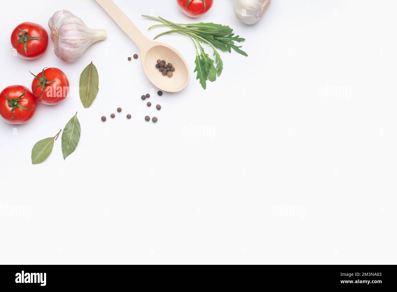 culinary background with pasta and vegetables. Food preparation ...