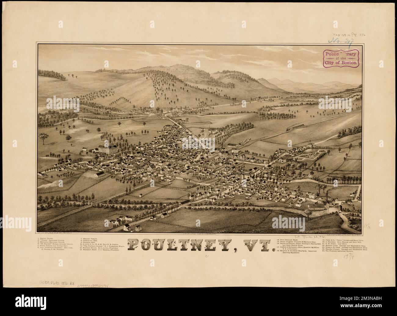 Poultney map hi-res stock photography and images - Alamy