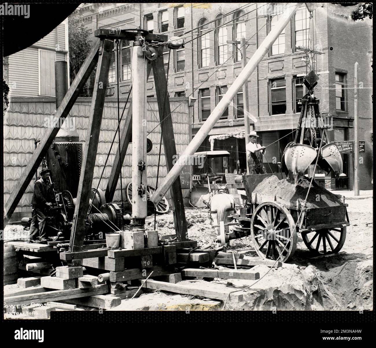 Power Bros. , Digging, Construction, Brockton Public Library Archival ...